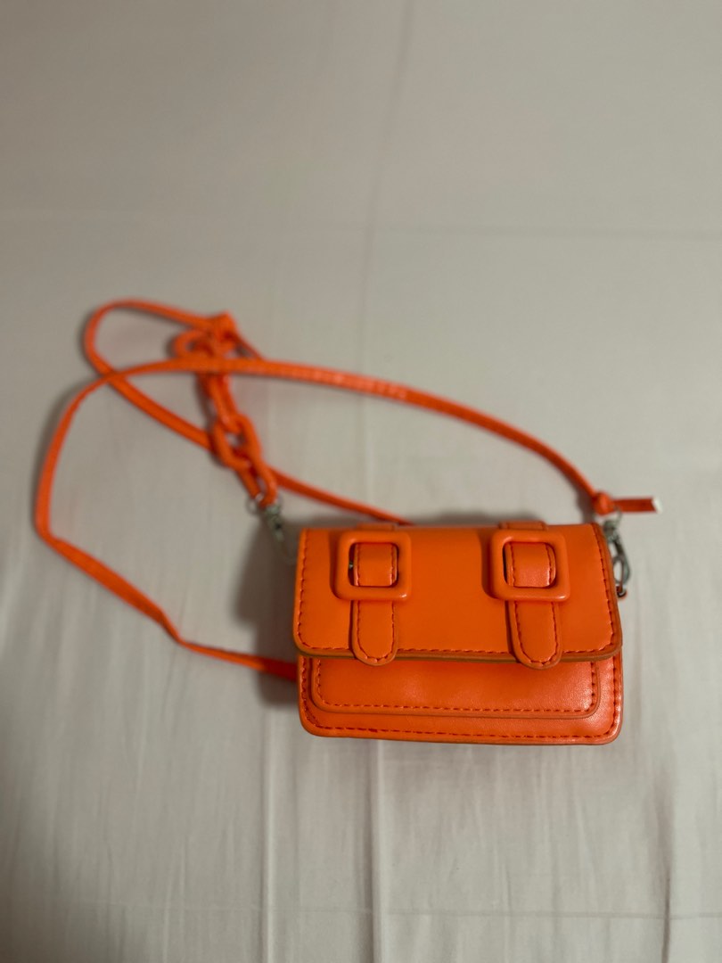 Orange card holder with sling, Women's Fashion, Bags & Wallets, Wallets ...