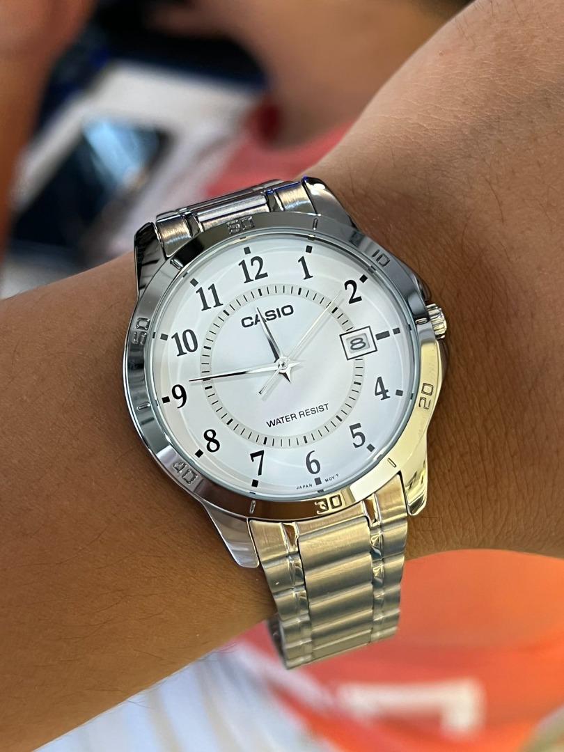 ORIGINAL CASIO Analog Stainless Steel Men's Watch MTP-V004D-7B / Legit Casio Analog Silver Men's ...