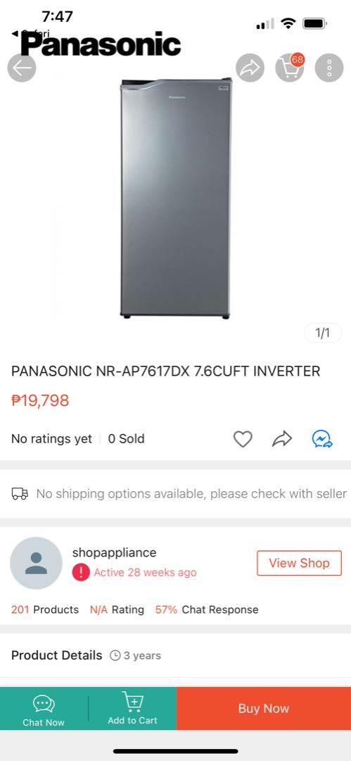 Panasonic Inverter Refrigerator, TV & Home Appliances, Kitchen ...