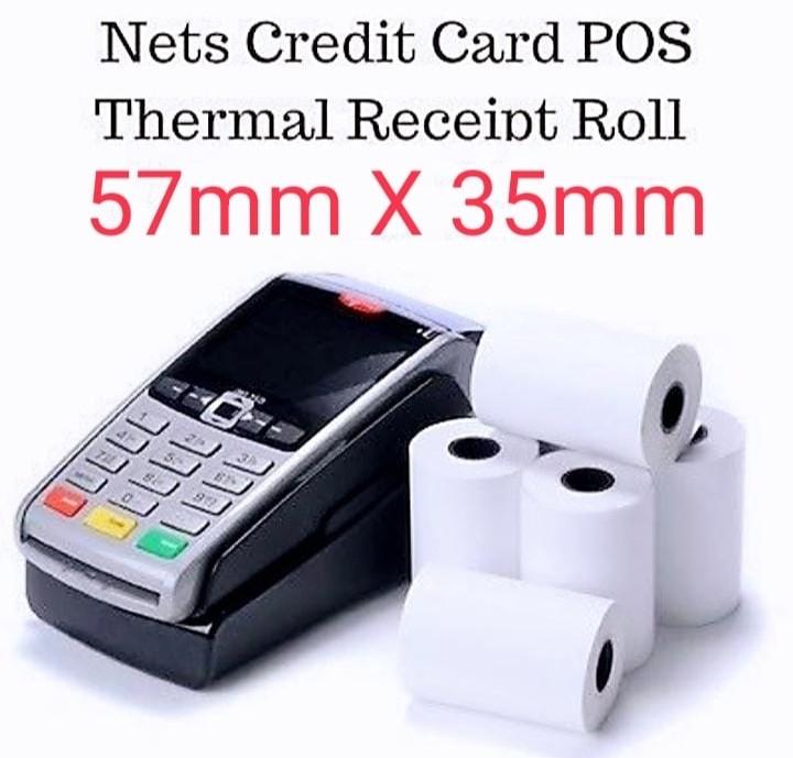 Paper Roll POS Thermal Printer NETS Credit Card 80x76mm / 80x50mm ...