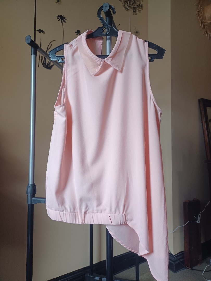 Pink sleeveless semi-formal top, Women's Fashion, Tops, Sleeveless on ...