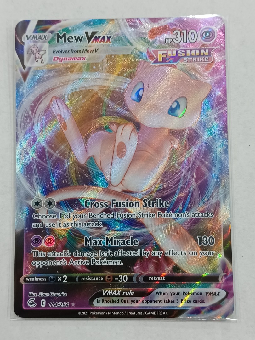 Pokemon TCG Mew Vmax 114/264, Hobbies & Toys, Toys & Games on Carousell