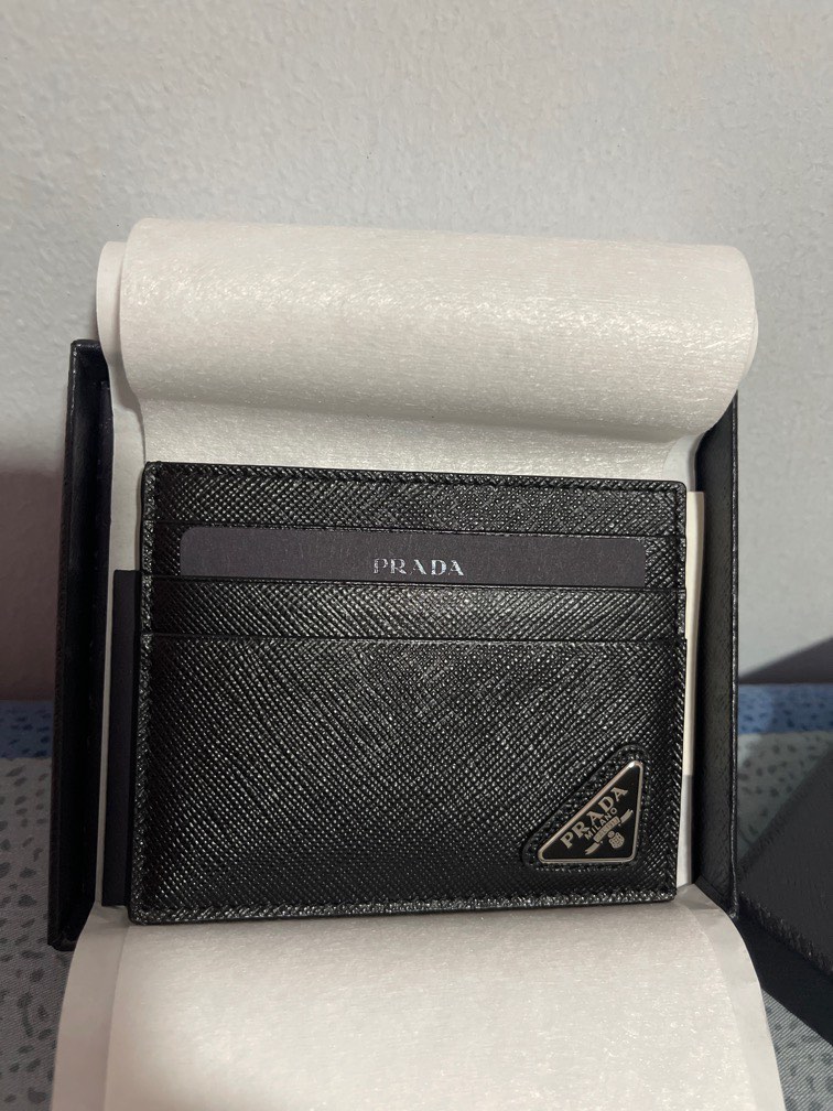Prada card holder, Men's Fashion, Watches & Accessories, Wallets & Card ...
