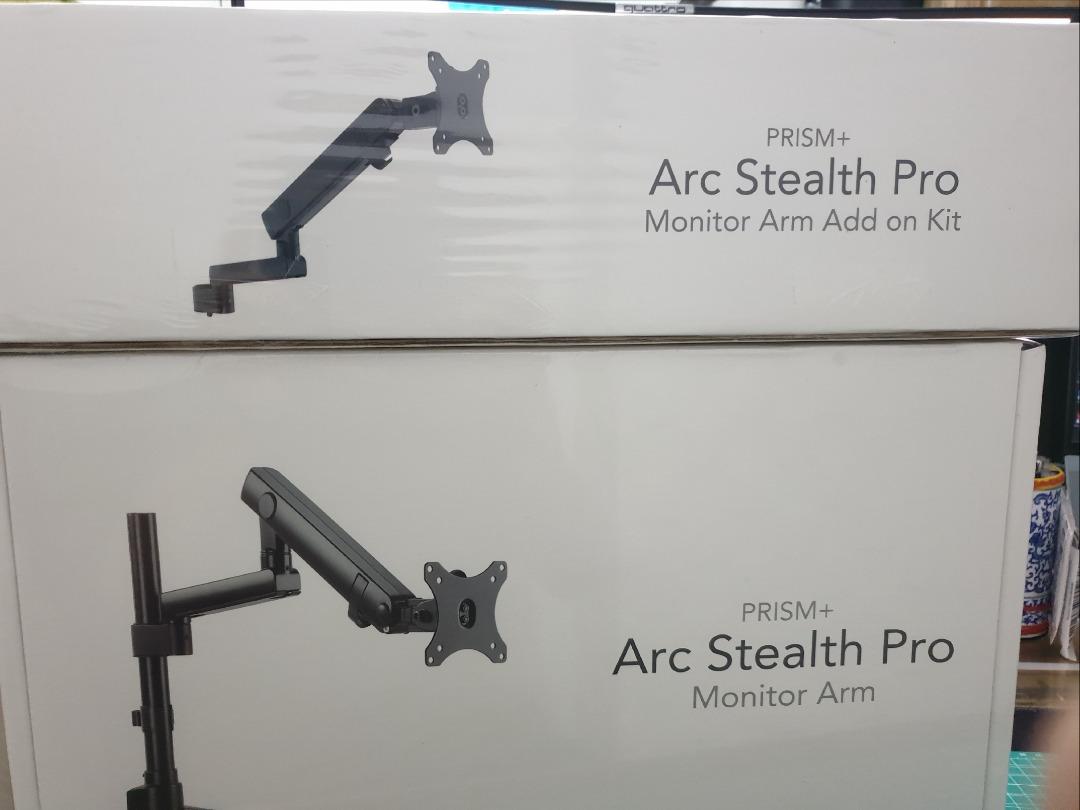 Prism+ ARC Stealth Pro Monitor VESA Monitor Arm (with additional Arm ...