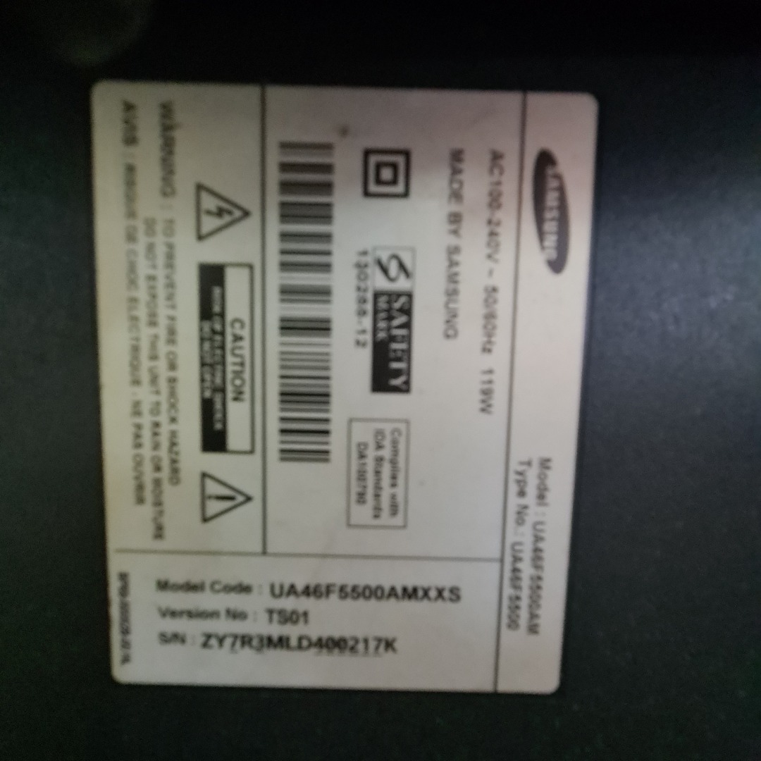 Samsung 46 Inch TV, TV & Home Appliances, TV & Entertainment, TV on ...