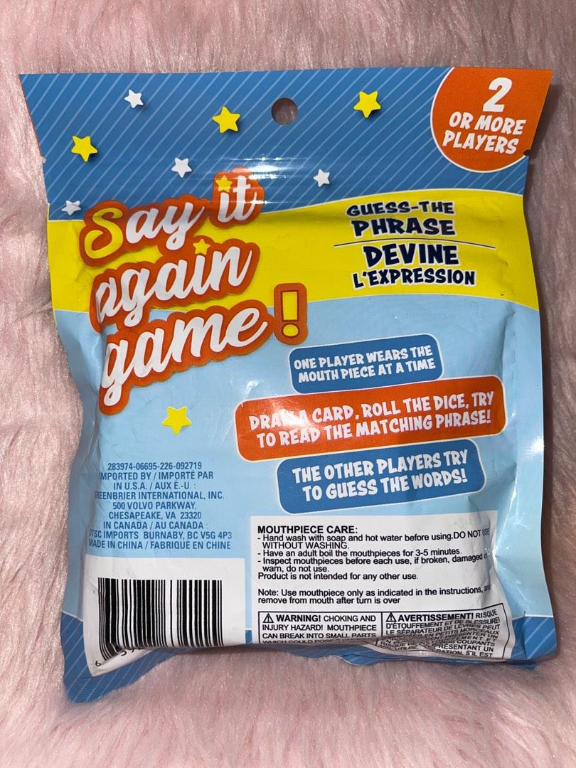 Say it again game - guess the phrase, Hobbies & Toys, Toys & Games on ...