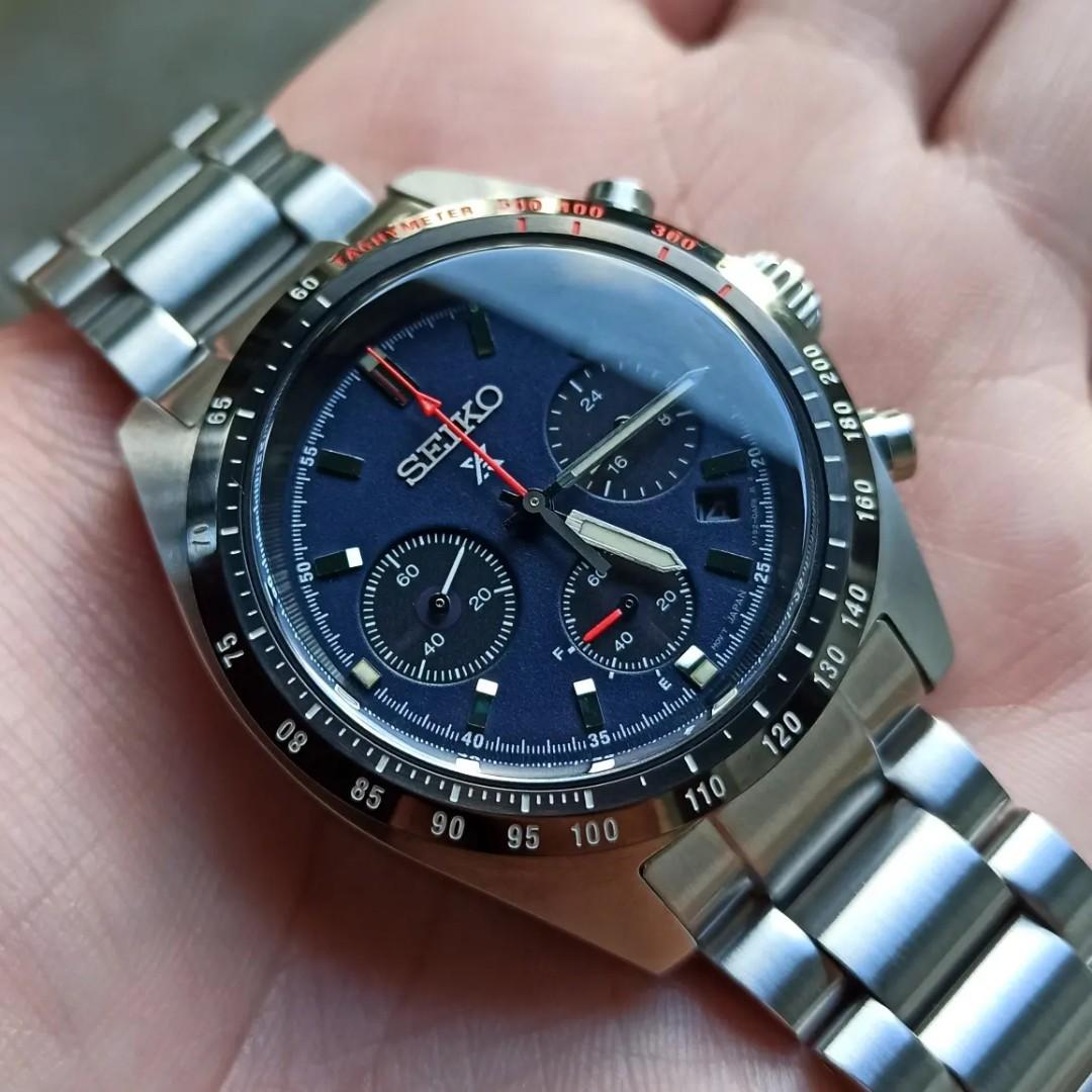 Seiko Prospex - Speedtimer - Solar SSC815P1 - Blue Chronograph, Luxury ...