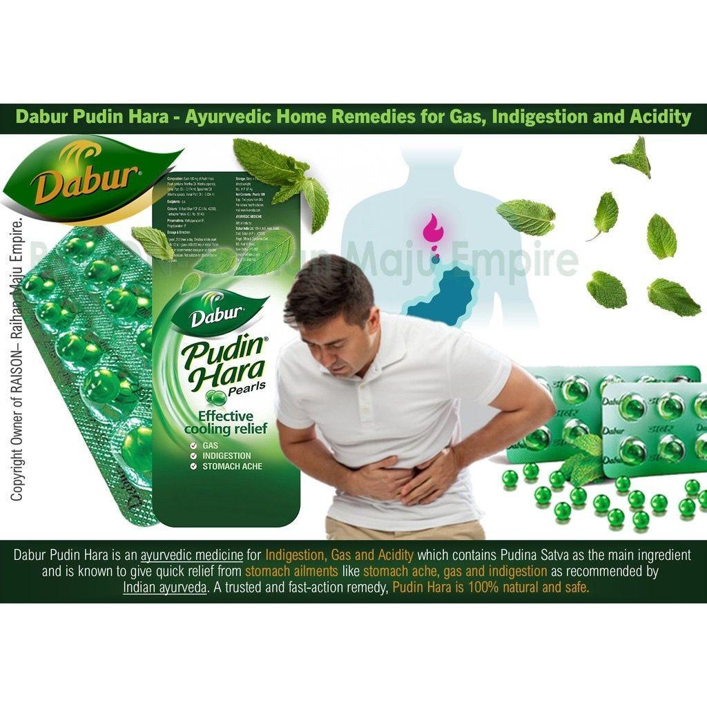 [SG INSTOCKS 30 pearls 3 Strips] Dabur Pudin Hara Pearls / Bloated ...