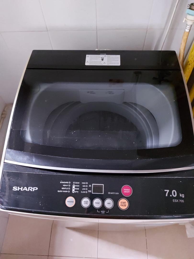 Sharp 7kg top load Washing machine, TV & Home Appliances, Washing ...