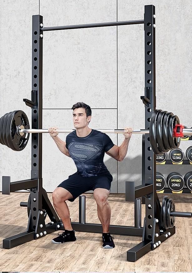 Single Frame Conjoined Squat Rack Pull Up, Sports Equipment, Exercise ...