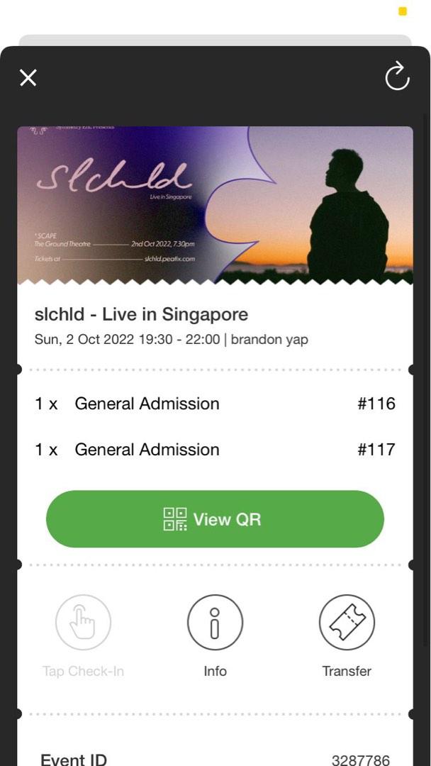 Slchld Concert ticket, Tickets & Vouchers, Event Tickets on Carousell