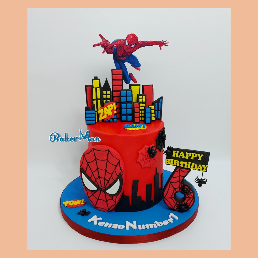 Spiderman Cake | Spider Man Cake | Spider Man Theme Cake | Customize ...
