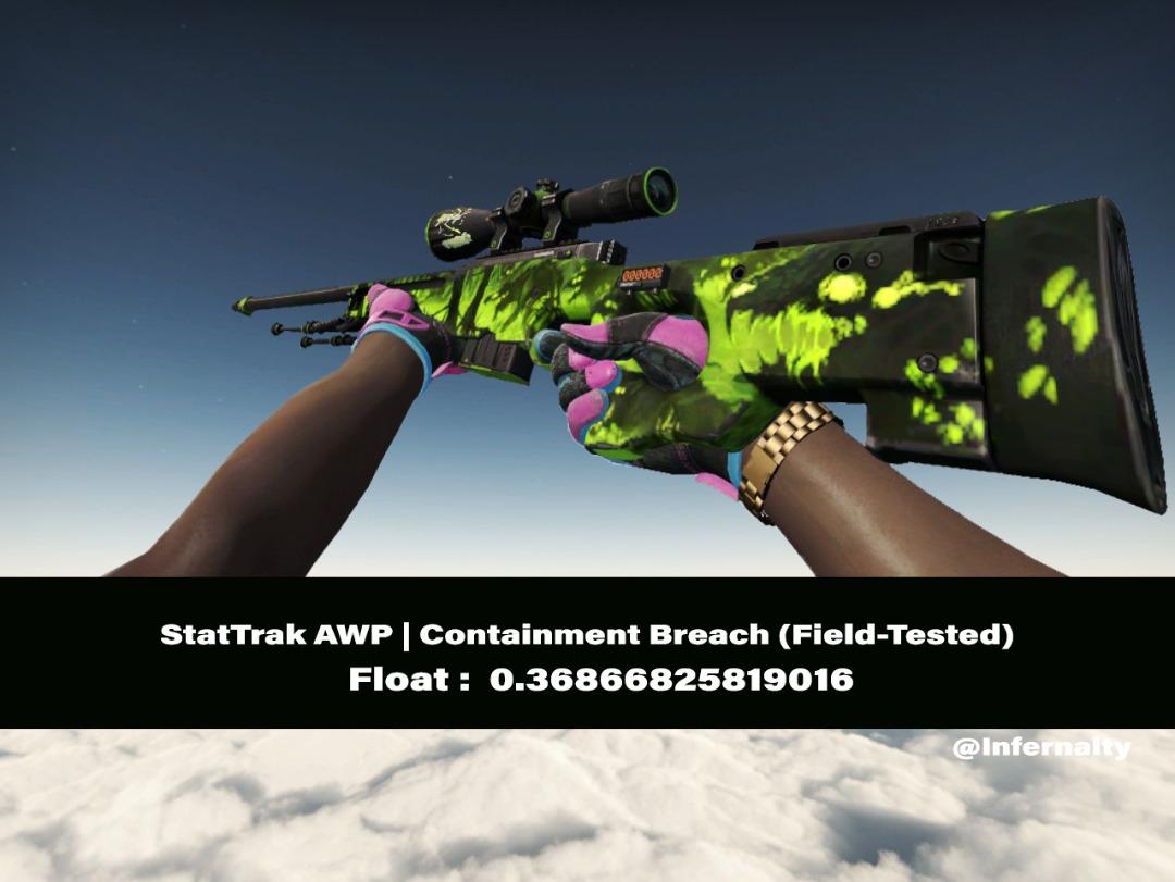 StatTrak AWP Containment Breach FT CSGO SKINS KNIVES, Video Gaming ...