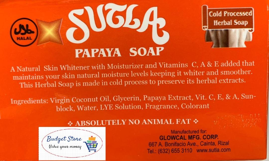 Sutla Papaya Cold Processed Herbal Soap - 135 grams x 3 bars, Beauty ...