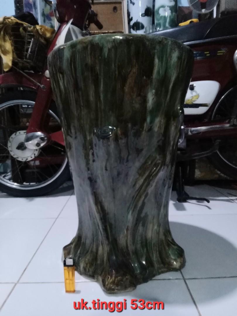 Tatakan guci pot dudukan keramik antik koleksi cantik dekorasi klasik ...