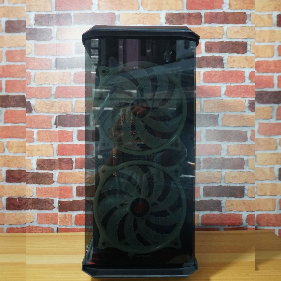 TGEARS BUFFOON T1500 Tempered Glass ATX Desktop Gaming Case, Computers ...