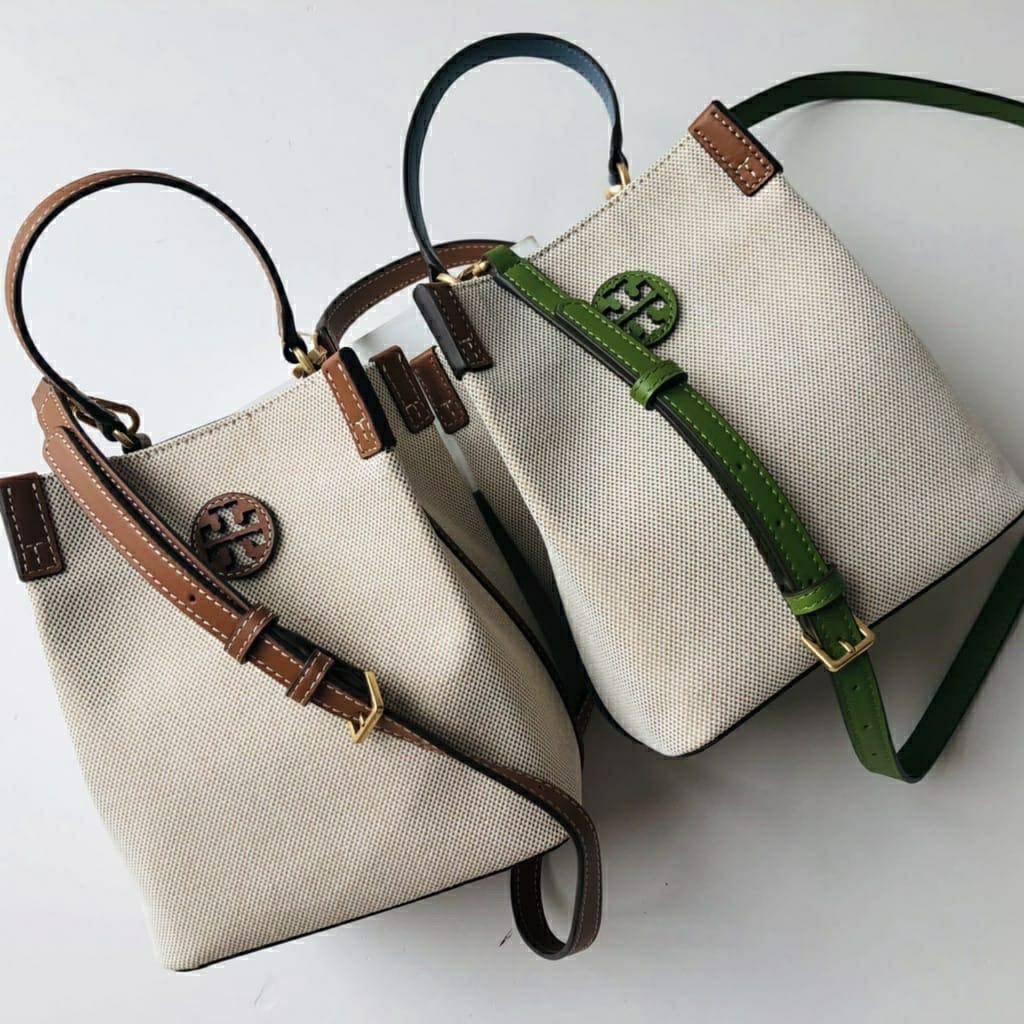 Tory Burch Blake Canvas Bucket, Olshop Fashion, Olshop Wanita di Carousell