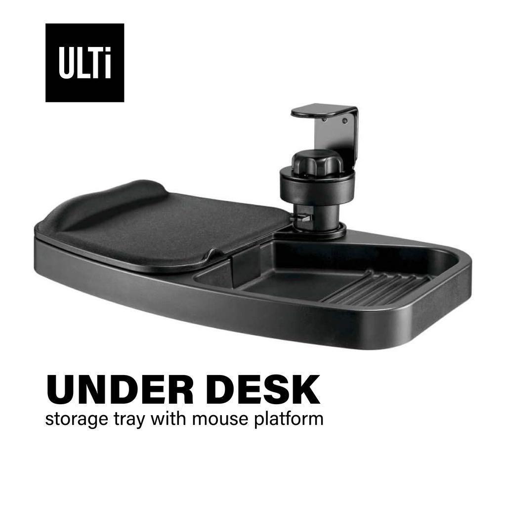 ULTi Clamp-on Storage Tray, Under Desk Drawer with Mouse Pad & Wrist ...