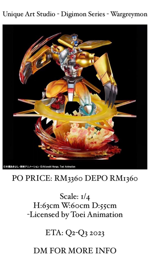 Unique Art Studio - Digimon Series - Wargreymon, Hobbies & Toys, Toys ...