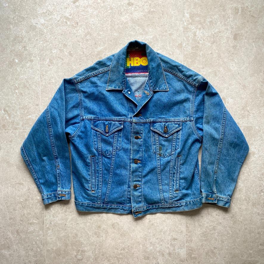 Vintage 1990s HBO Crew Trucker Denim Jacket, Men's Fashion, Coats, Jackets and Outerwear on ...