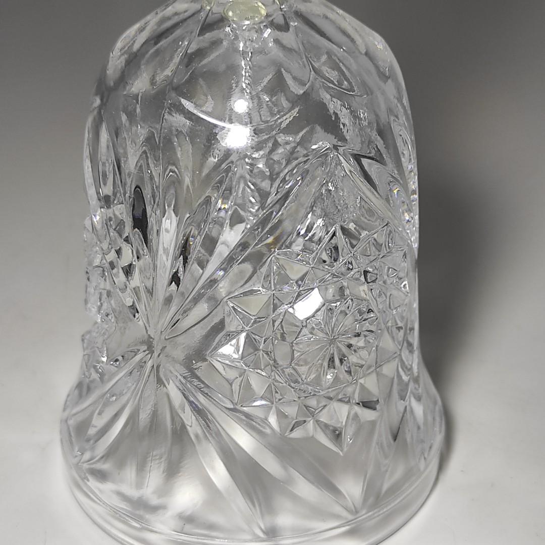 Vintage bell crystal glass bell fine bone china Made in England bell ...