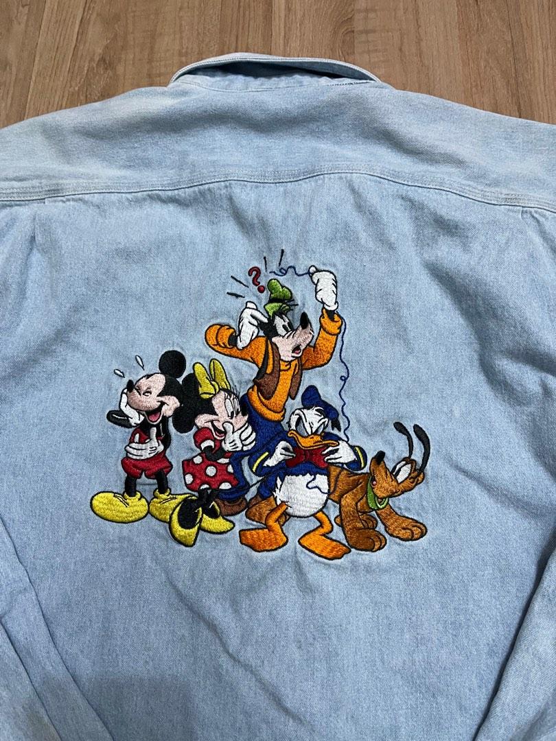 Vintage Disney Character denim shirt, Men's Fashion, Tops & Sets ...