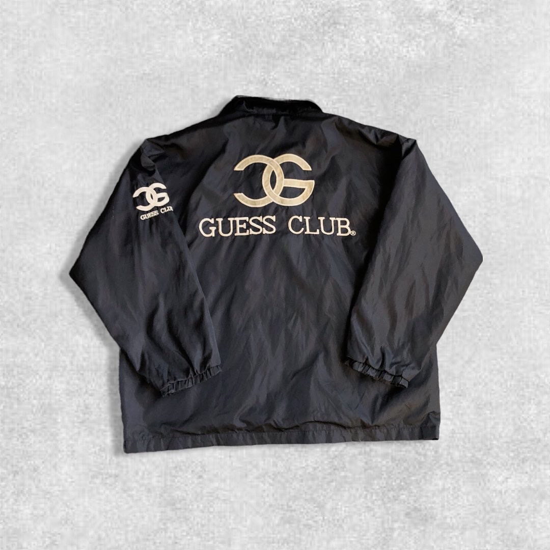 Vintage Guess Club Buttondown Windbreaker, Men's Fashion, Coats ...