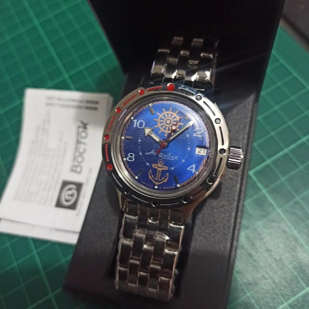 Vostok Amphibia - "Zissou" Blue - Russian Divers Watch, Luxury, Watches ...
