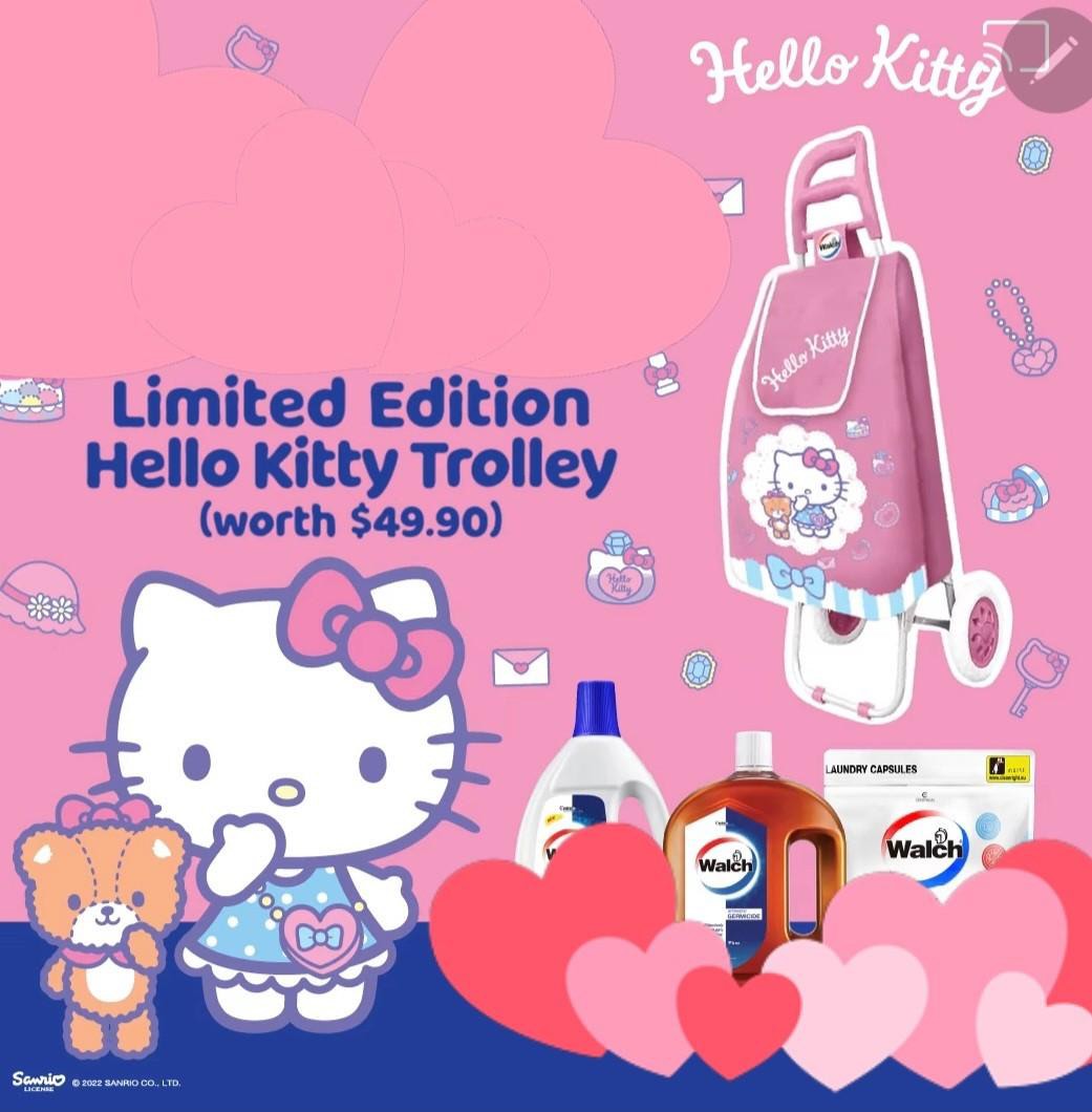 Walch Hello Kitty Trolley, Furniture & Home Living, Home Improvement ...