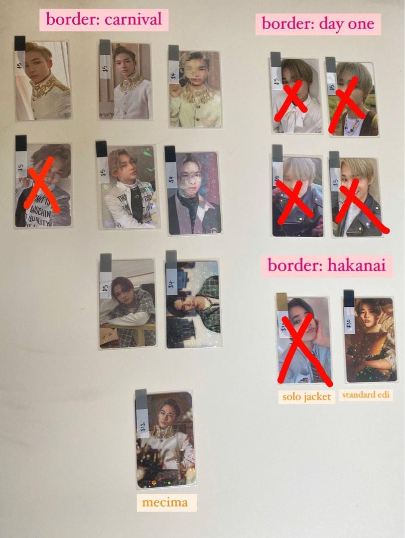 WTS enhypen ni-ki/riki pc CLEARANCE (BORDER CARNIVAL/BORDER DAY ONE ...