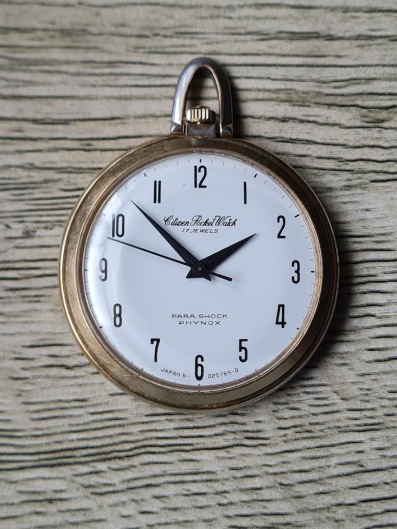 1960 Citizen Pocket Watch 17 Jewels Vintage Mechanical Pocket Watch ...
