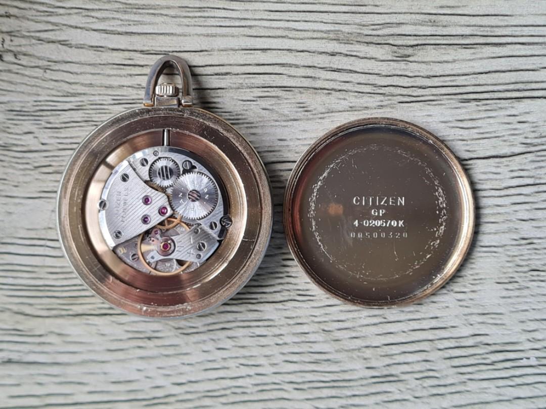 1960 Citizen Pocket Watch 17 Jewels Vintage Mechanical Pocket Watch ...