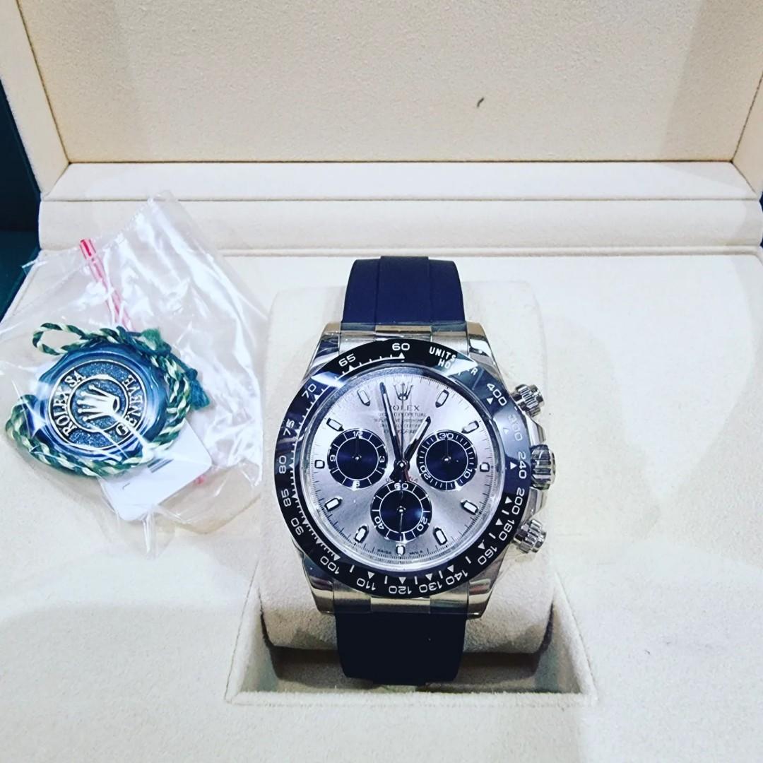 2018 Rolex Daytona Cosmograph Ceramic 18k WG Oysterflex Panda dial ...