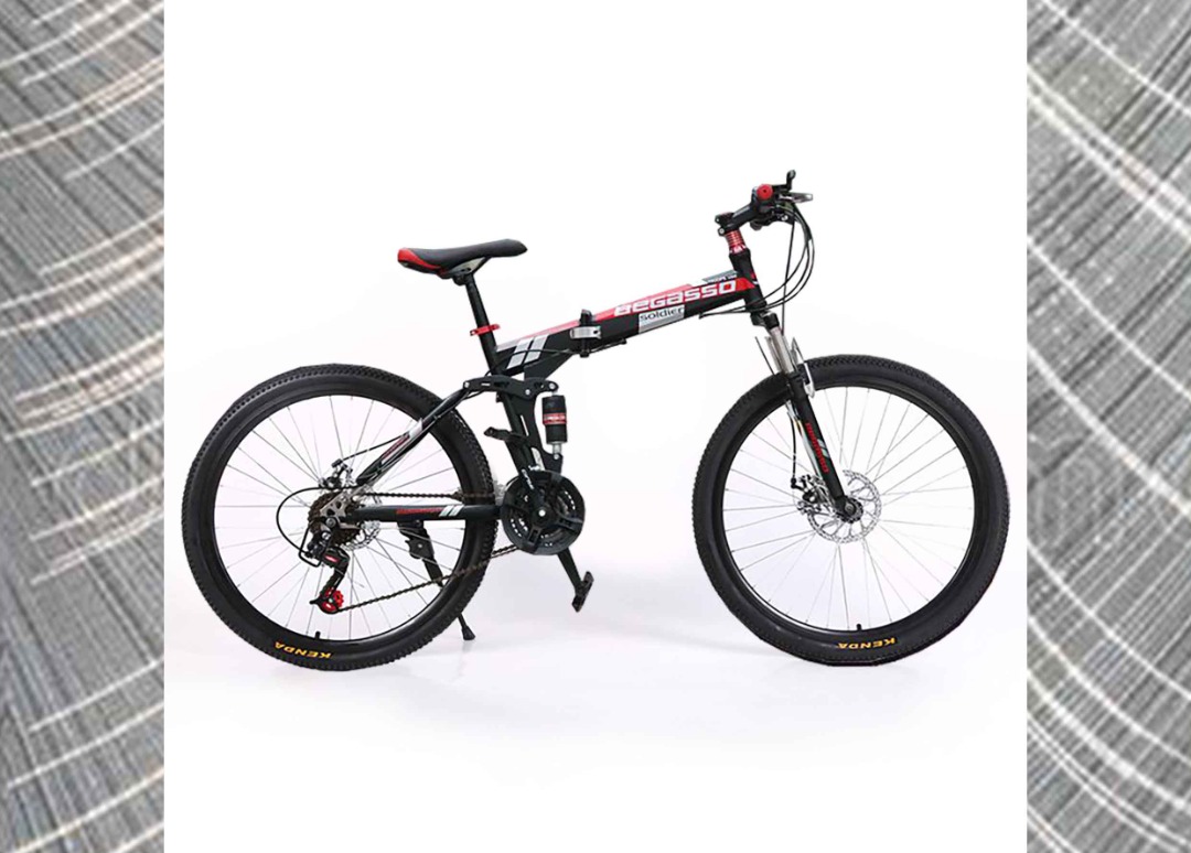 26 inch 21 Speeds Begasso Foldable Bike [Black] Foldie Full Suspension ...