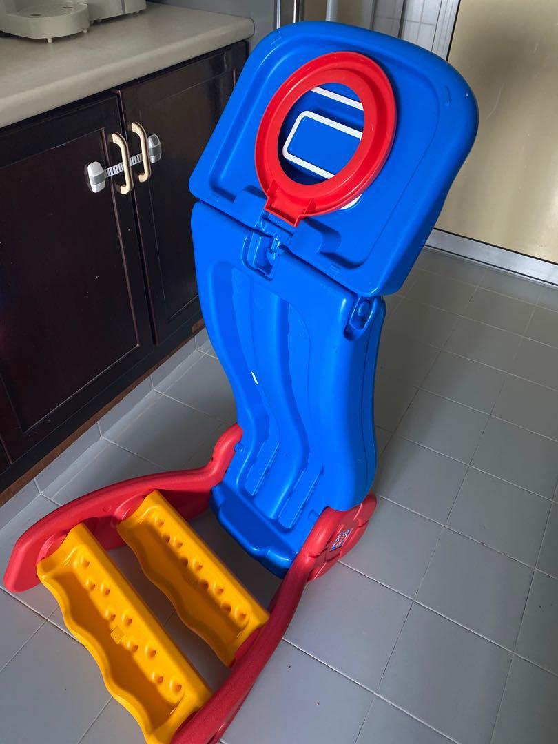 2-step slide with basketball hoop (2 in 1), Babies & Kids, Baby Nursery ...