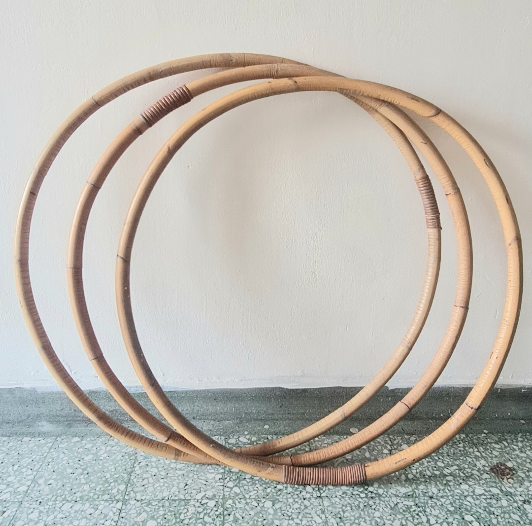 3 Manau Rattan Hula Hoop Thick Quality, Sports Equipment, Exercise ...