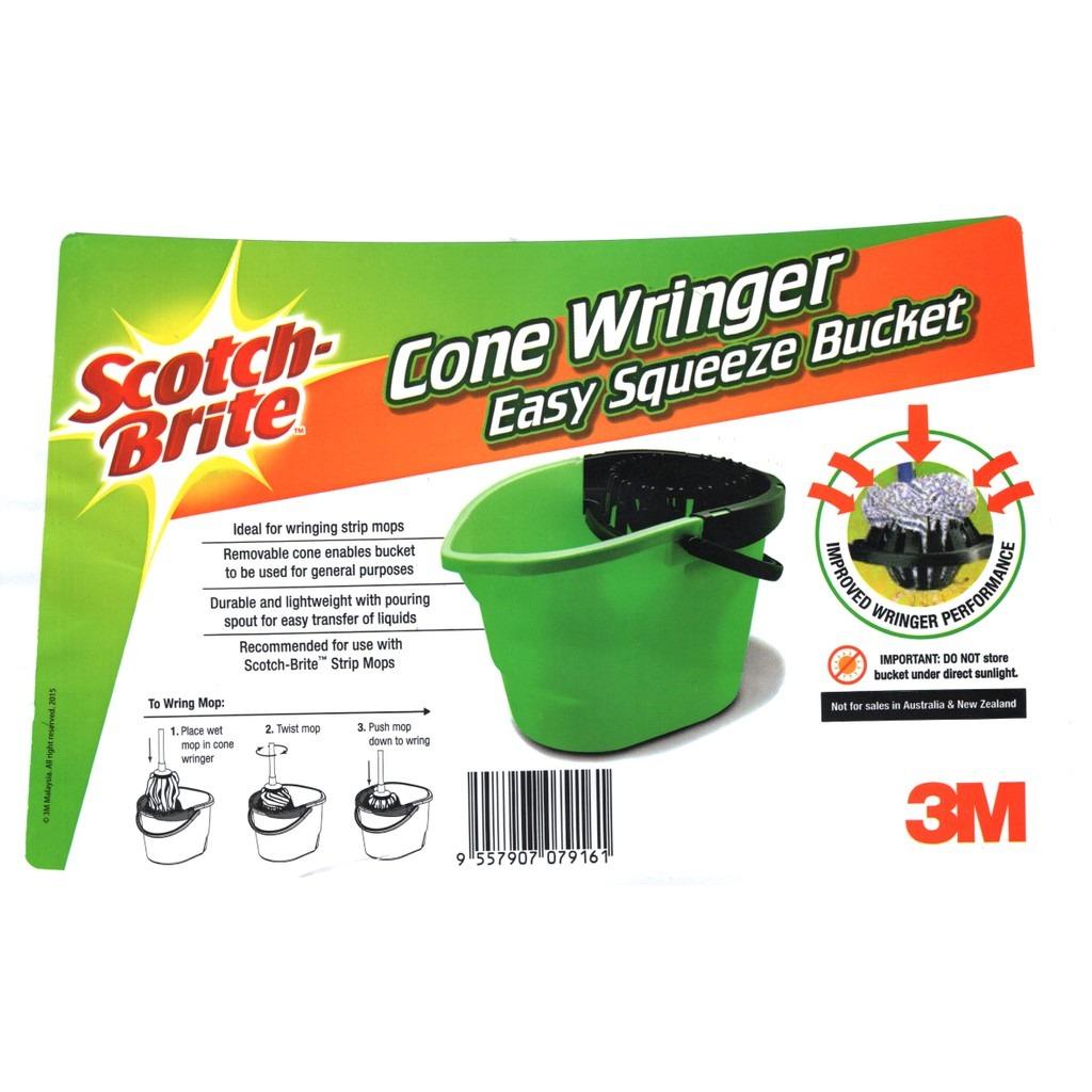 3M Scotch Brite Easy Squeeze Bucket Mop Bucket / Pail, Furniture & Home ...