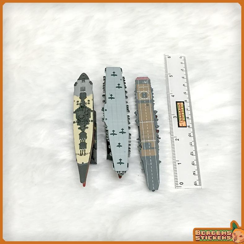 3piece BUNDLE - Warship Model - Miniature Model - Battleship / Aircraft ...