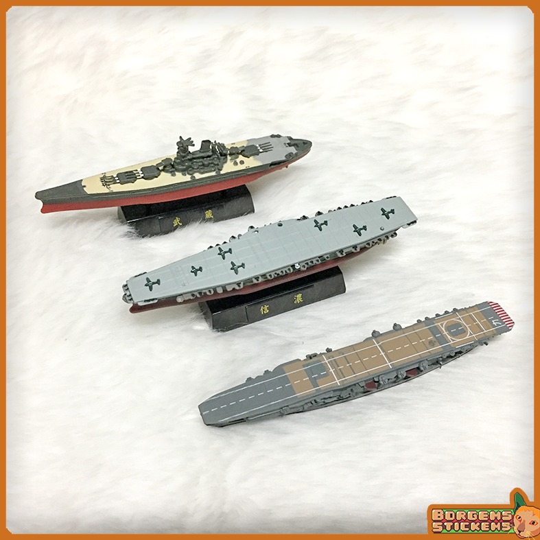 3piece BUNDLE - Warship Model - Miniature Model - Battleship / Aircraft ...