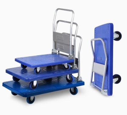 4-WHEELS FOLDABLE PLASTIC TROLLEY, Furniture & Home Living, Outdoor ...
