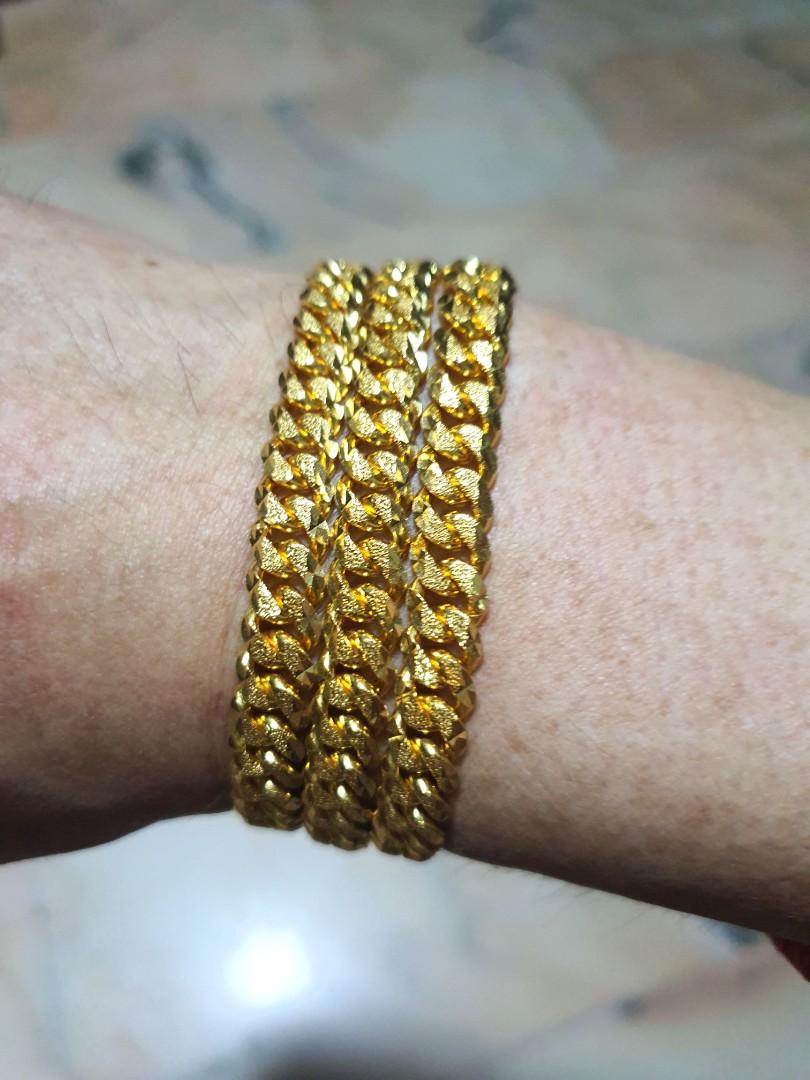 916 Gold Chain Cuban Cowboy Overhead, Women's Fashion, Jewelry ...