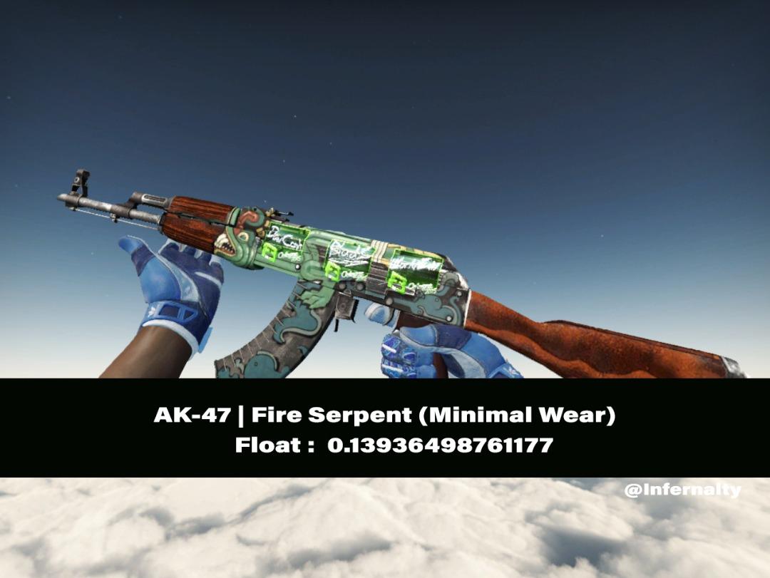 AK-47 Fire Serpent MW CSGO SKINS KNIVES, Video Gaming, Gaming ...