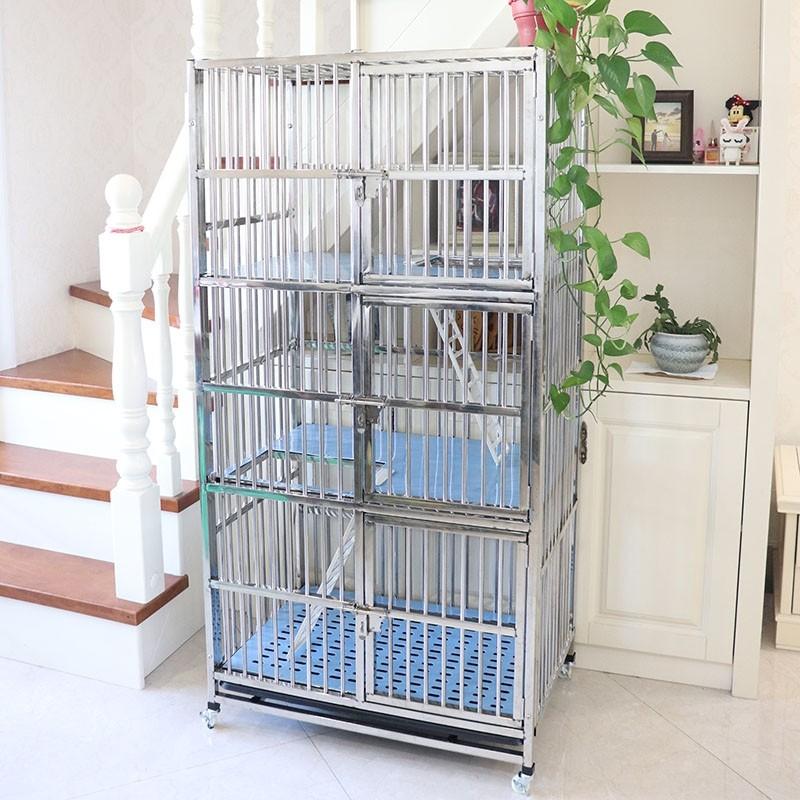 Cat Cage Luxury Cat Villa Three Tier Cat Cage Home Indoor Double Cat