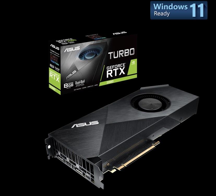 Asus Turbo RTX2080 RTX 2080 GeForce Nvidia 8gb graphics card, Computers ...