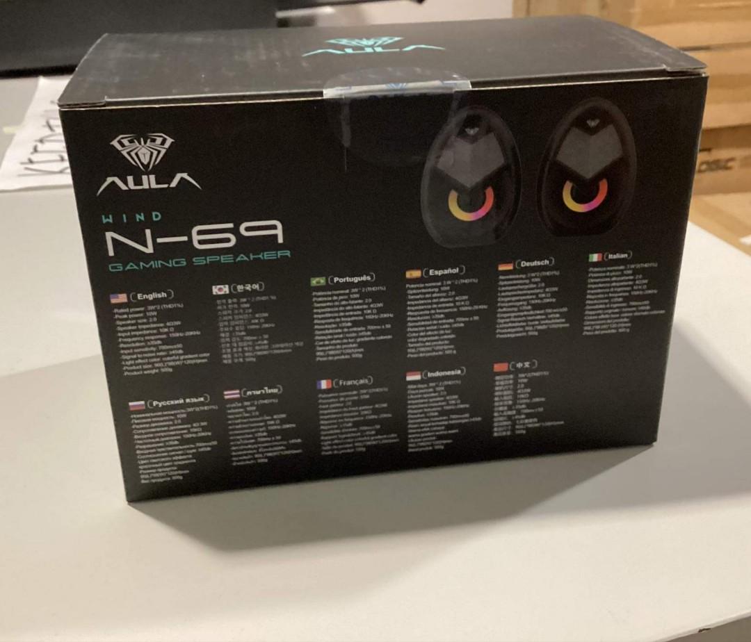 Aula N-69 Aula N-69 Wind RGB Desktop Gaming 6 Watts Speaker 2.0 3.5mm ...
