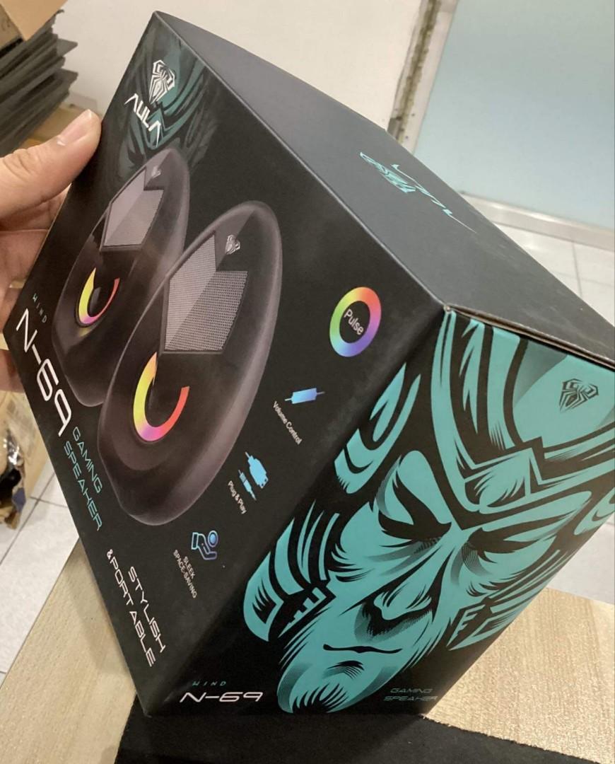 Aula N-69 Aula N-69 Wind RGB Desktop Gaming 6 Watts Speaker 2.0 3.5mm ...