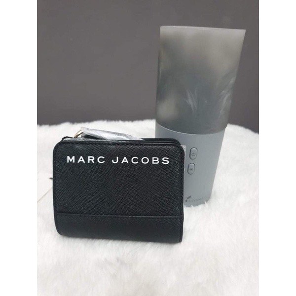 "AUTHENTIC Marc Jacobs MJ Leather Saffiano Mini Wallet - BLACK, Women's ...