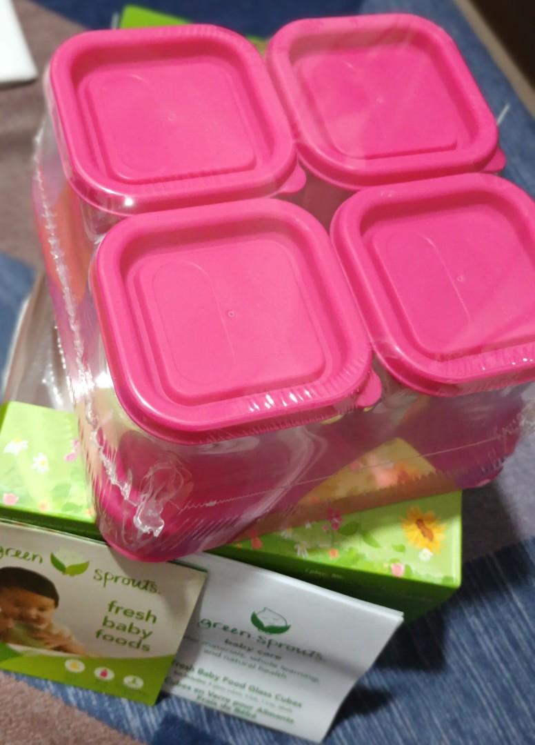 Baby food glass cube with tray, Babies & Kids, Nursing & Feeding ...