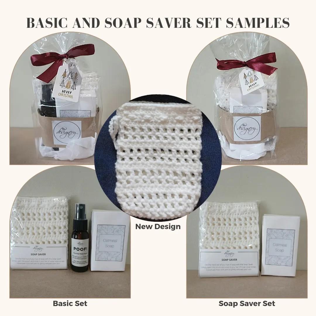 basic set (oatmeal soap, soap saver and poof toilet spray), Beauty ...