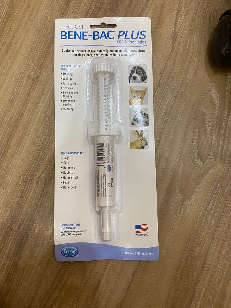 Bene-Bac Plus FOS & Probiotics Pet Gel Supplement Syringe 15g, Pet ...